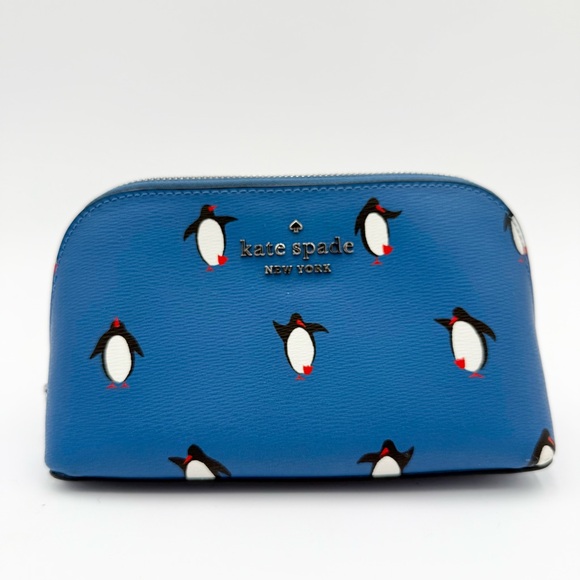 kate spade | Bags | Kate Spade Blue Penguin Cosmetic Case | Poshmark